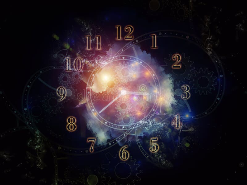 The Flower of Temporal Realm Stock Illustration - Illustration of hour ...