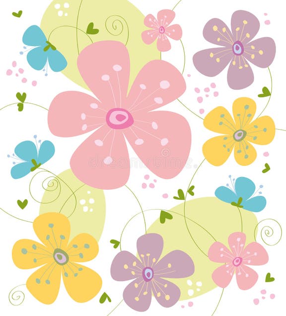 Flowers stock vector. Illustration of flower, card, background - 6558633