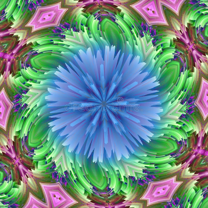 Flower Texture Digital Art with Blue Flower Stock Illustration ...