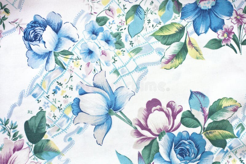 Flower Texture on White Cotton Stock Image - Image of asian, beauty ...