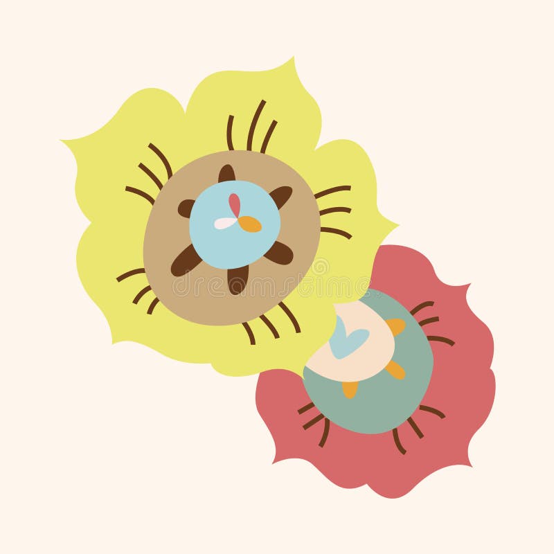 Flower Theme Elements Vector,eps Stock Vector - Illustration of vintage ...