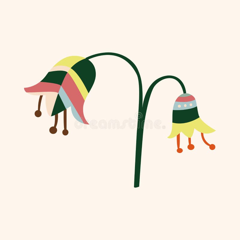 Flower Theme Elements Vector,eps Stock Vector - Illustration of retro ...