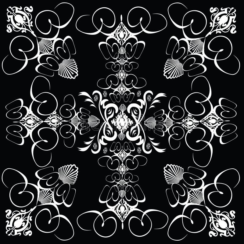 Flower tile gothic 5 stock illustration. Illustration of beautiful ...