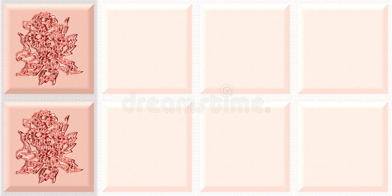 Flower Tiles Wall Border 4 stock vector. Illustration of blossom - 4588300