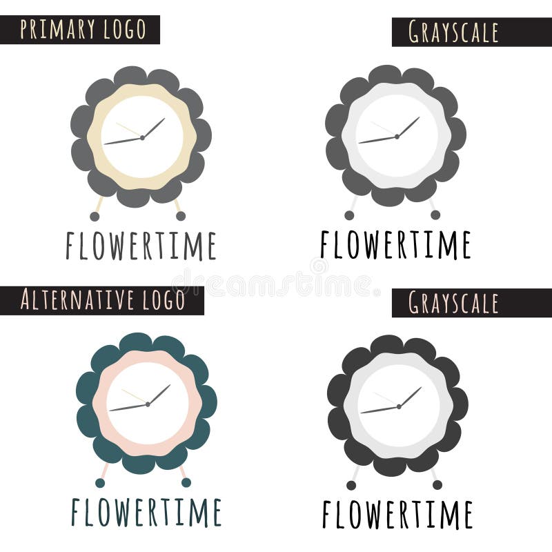 Flower Time Logo stock vector. Illustration of combination - 71337026