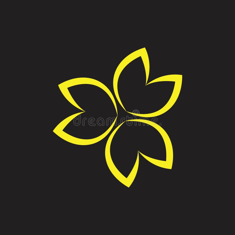 Flower Triangle Leaf Shape Logo Vector Stock Vector - Illustration of ...