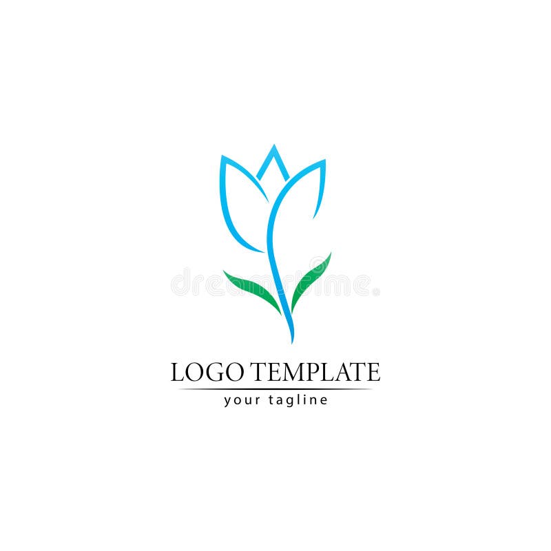 Flower Tulip Logo Vector Illustration Design Template Stock Vector ...