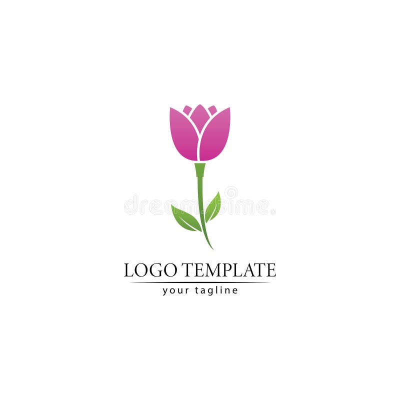 Flower Tulip Logo Vector Illustration Design Template Stock Vector ...