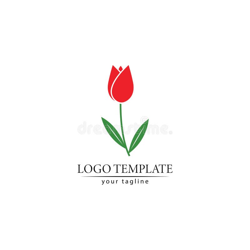 Flower Tulip Logo Vector Illustration Design Template Stock ...