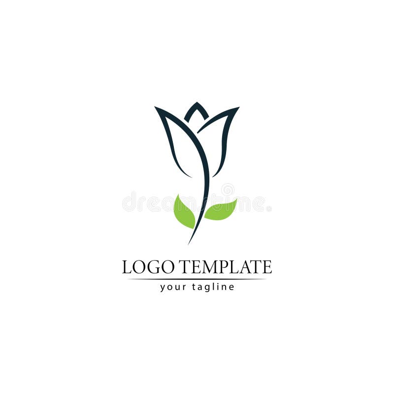 Flower Tulip Logo Vector Illustration Design Template Stock Vector ...