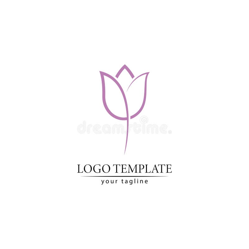 Flower Tulip Logo Vector Illustration Design Template Stock Vector ...