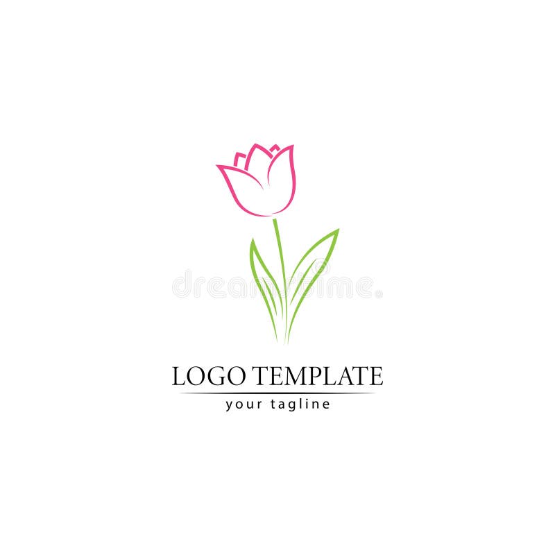 Flower Tulip Logo Vector Illustration Design Template Stock ...