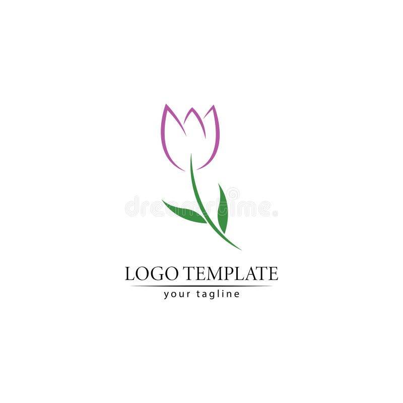 Flower Tulip Logo Vector Illustration Design Template Stock Vector ...