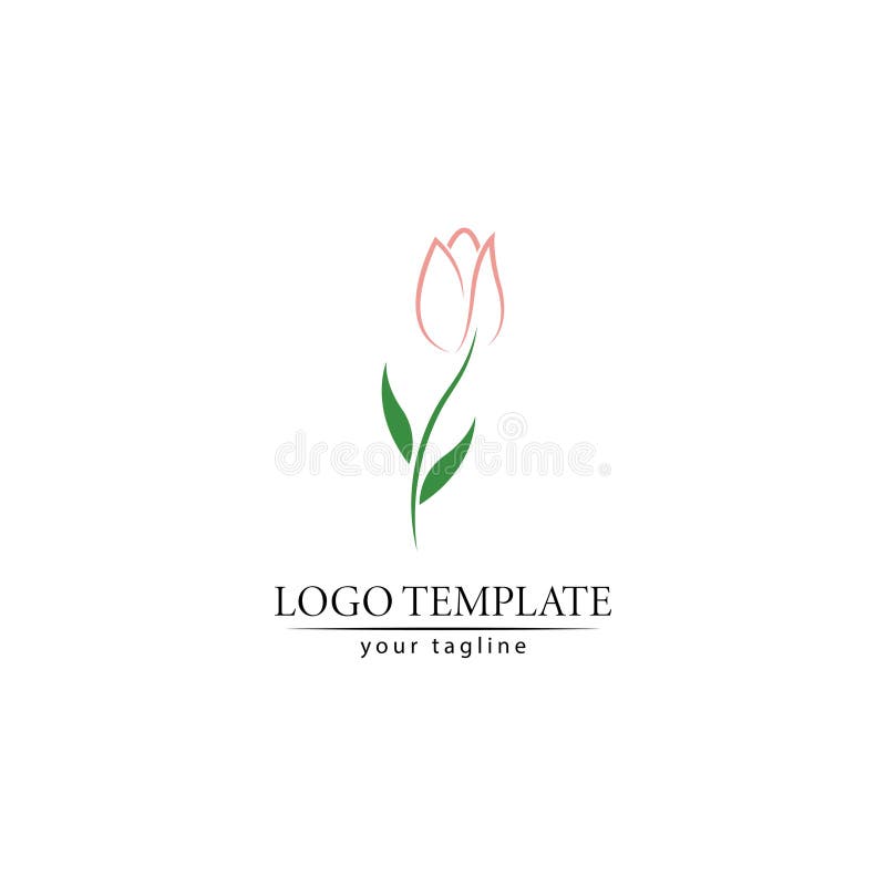 Flower Tulip Logo Vector Illustration Design Template Stock ...