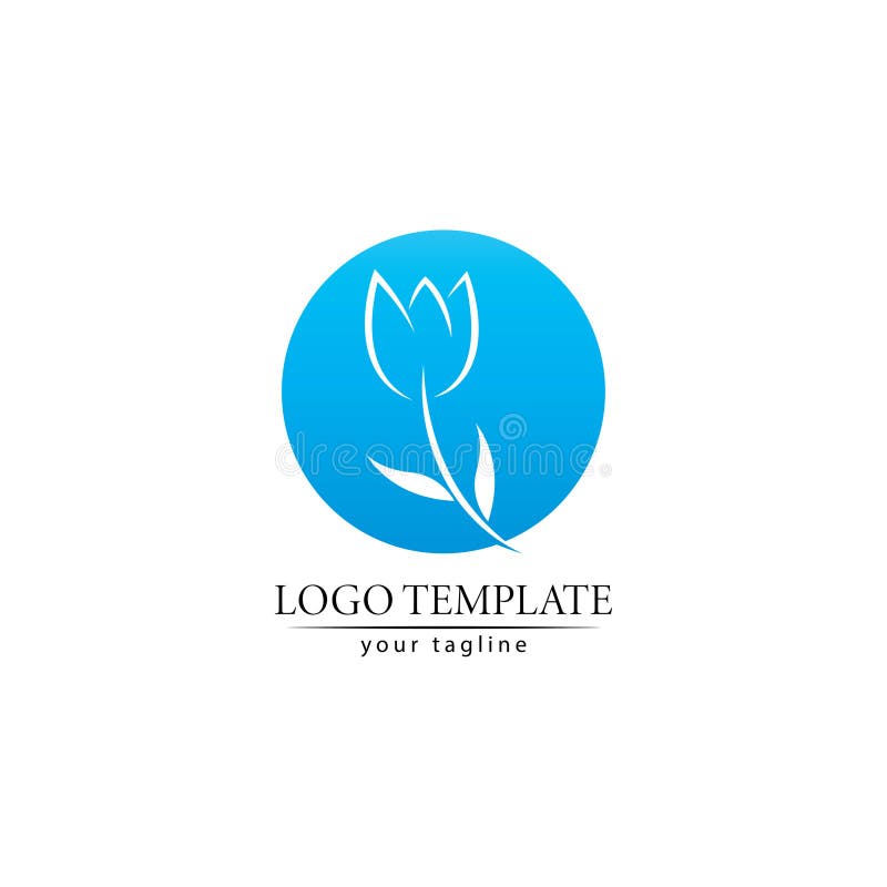 Flower Tulip Logo Vector Illustration Design Template Stock ...