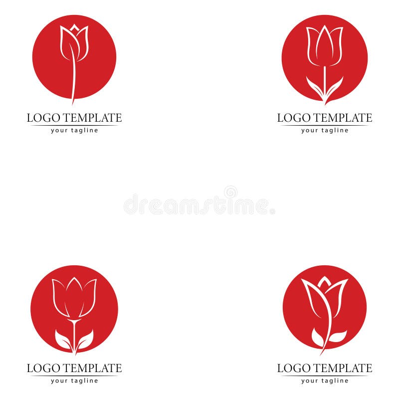 Flower Tulip Logo Vector Illustration Design Template Stock ...