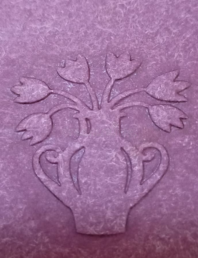 Flower vase with embossed stock image. Image of lavender - 224631497