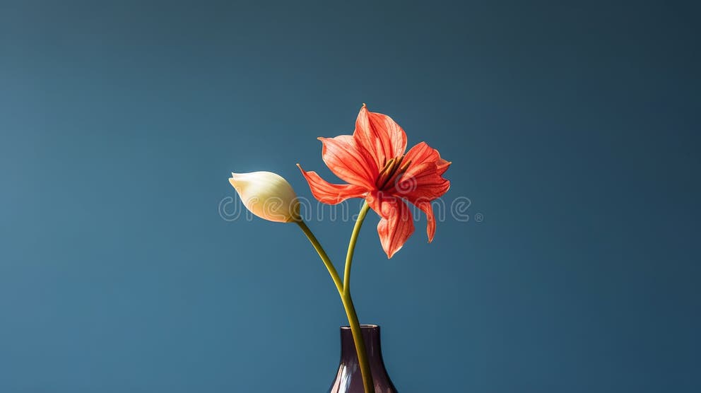 Flower in Vase. Front View of Flower in a Vase Stock Illustration ...