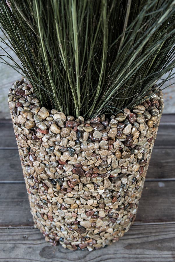 Flower Vase Made of Pebbles Stock Photo - Image of closeup, nature ...