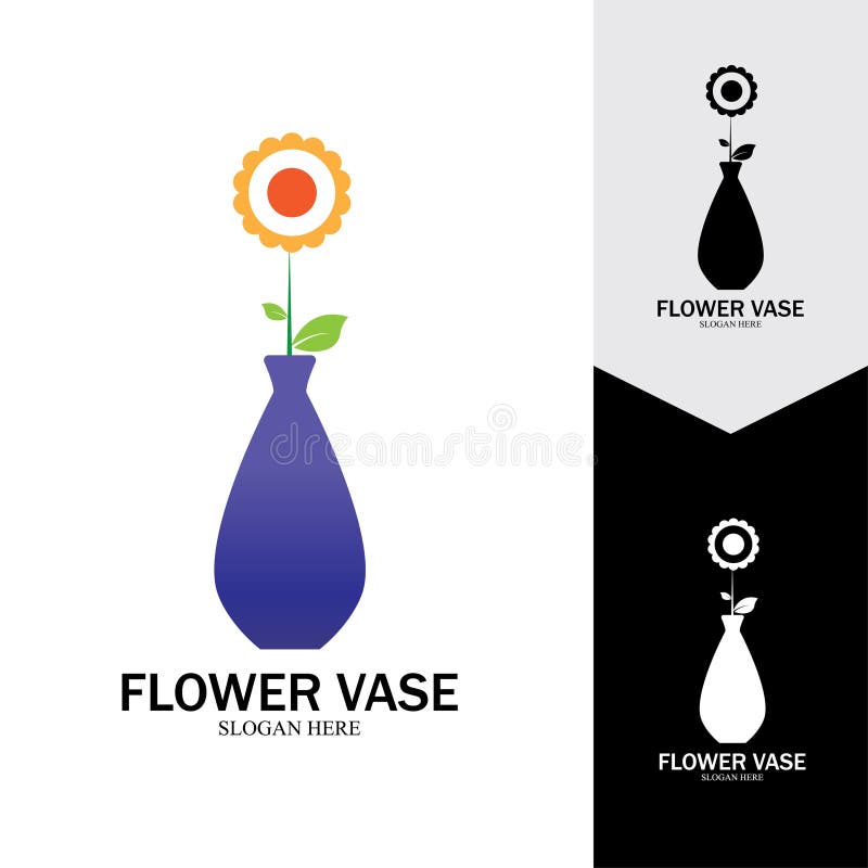 Flower vase vector icon stock vector. Illustration of spring - 253395676