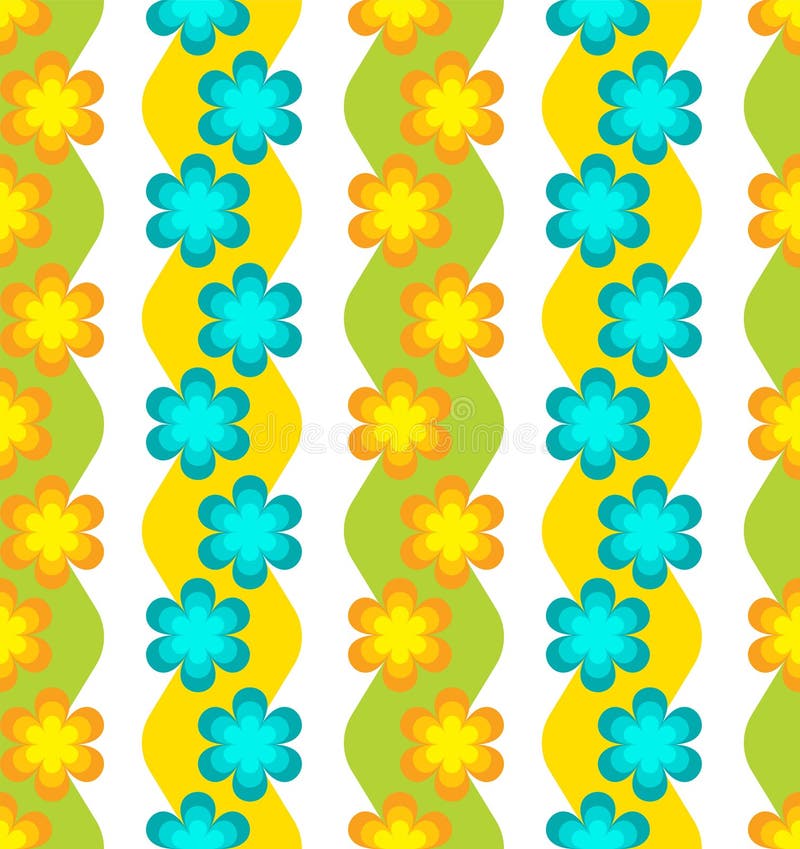 Retro Vintage 80s or 90s Flower Fashion Style. Memphis Seamless Pattern ...