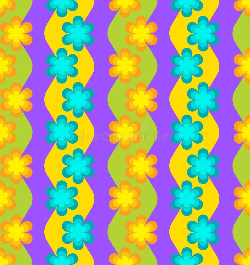 Retro Vintage 80s or 90s Flower Fashion Style. Memphis Seamless Pattern ...