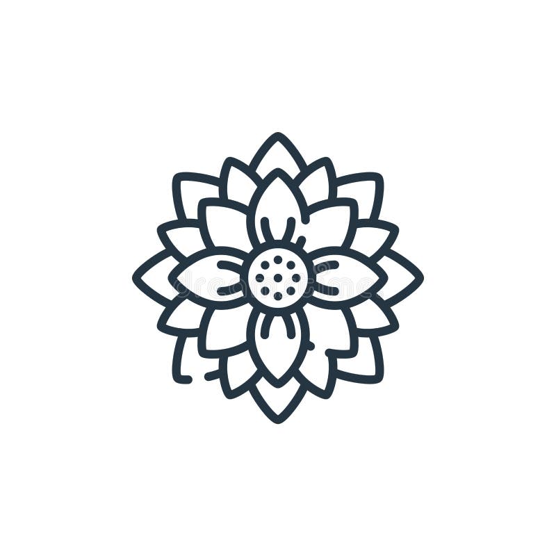 Flower Vector Icon. Flower Editable Stroke. Flower Linear Symbol for ...