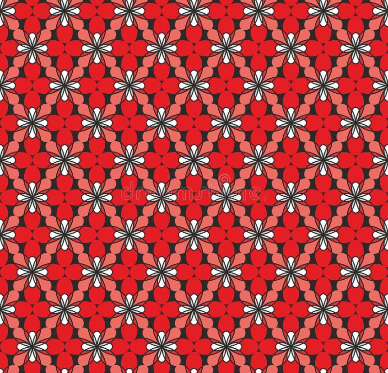 Flower Vector Red Texture, Seamless Stock Vector - Illustration of ...