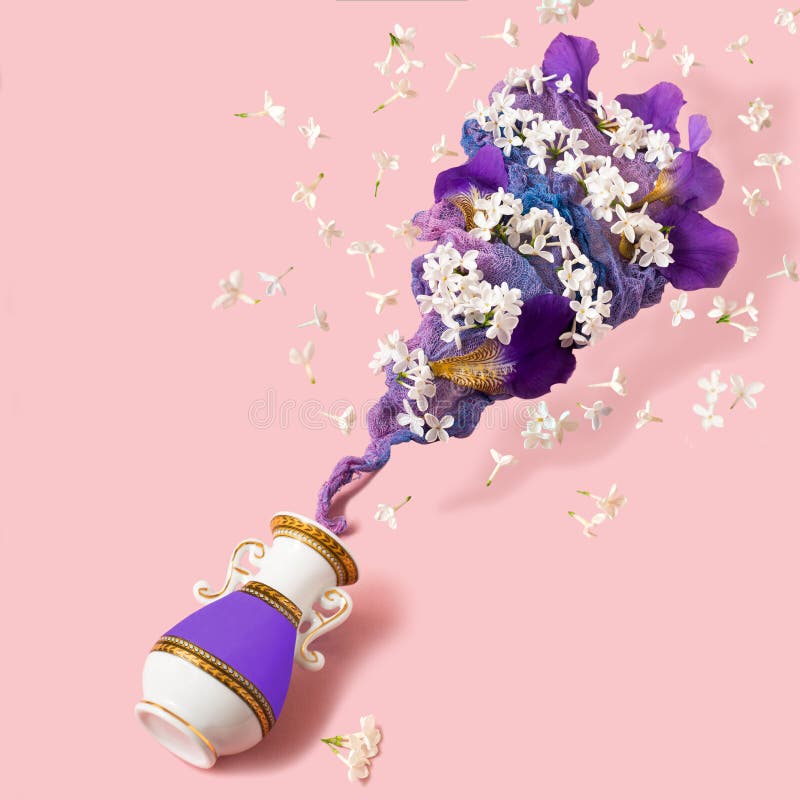 Flower Vortex Rises from Vase Stock Image - Image of trendy, motion ...