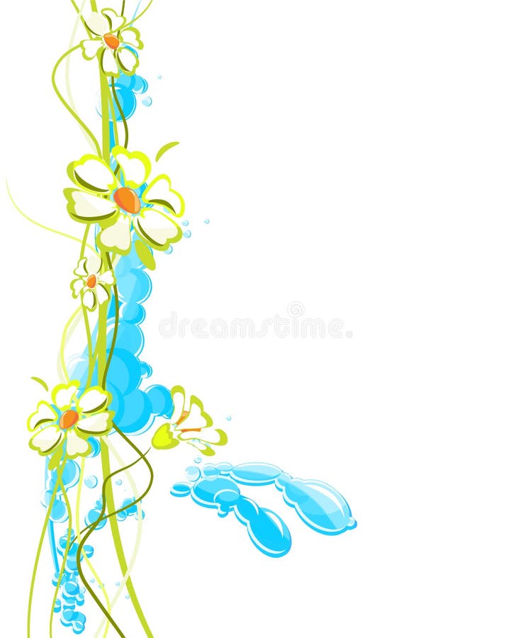 Flower_Water stock vector. Illustration of flower, drops - 14340433