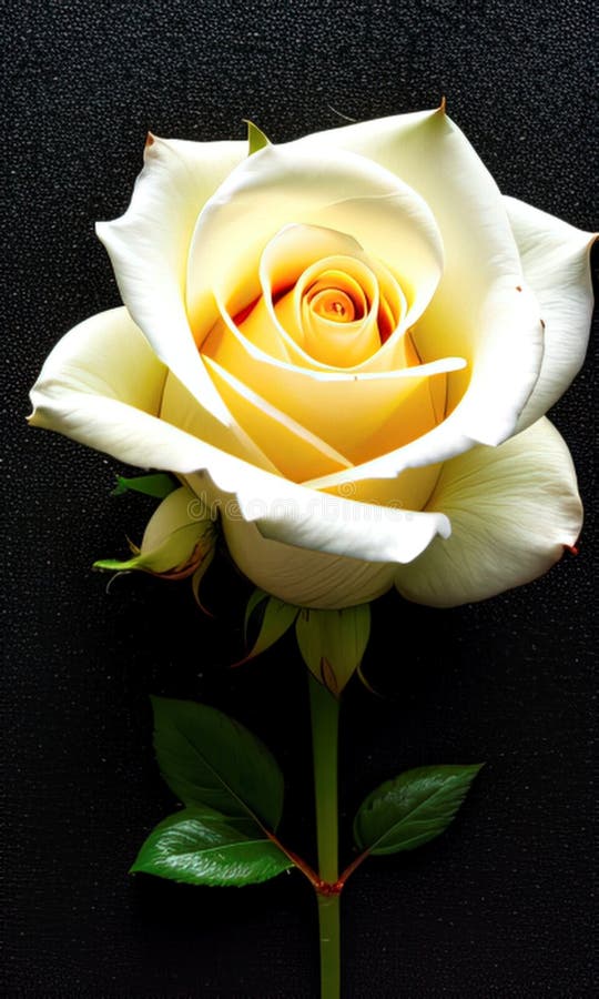 Flower White Rose on Black Background, Wallpaper, Design Stock Photo ...