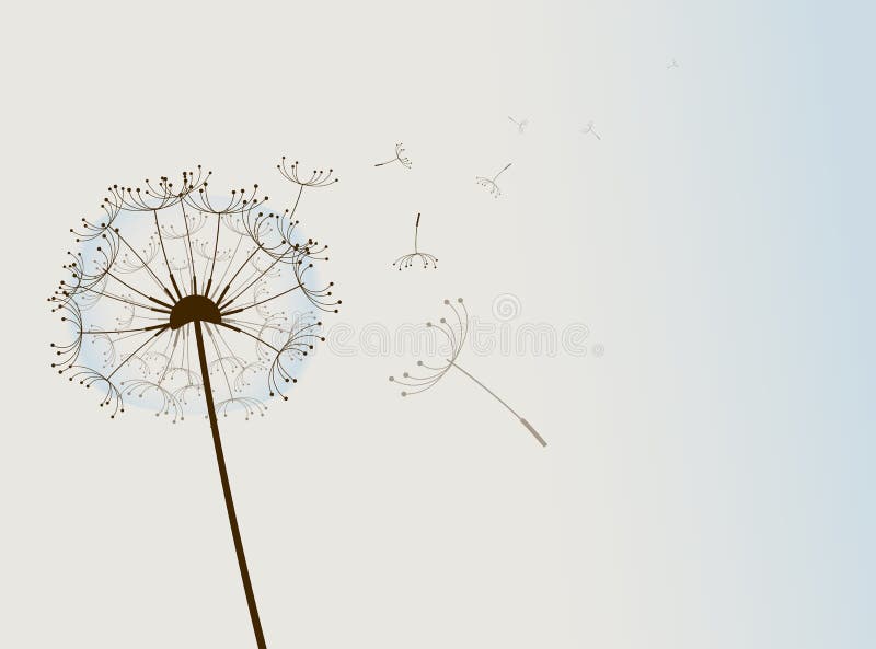 Flower in the wind. stock vector. Illustration of flying - 54196262