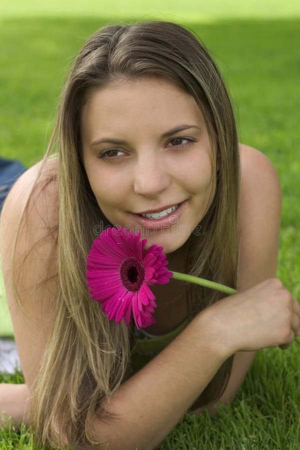 Flower Woman stock image. Image of women, teens, daisy - 134703