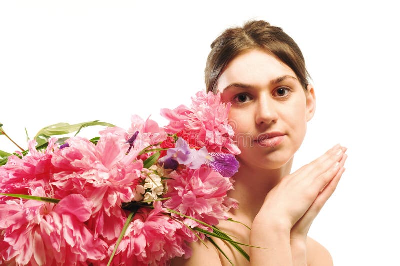 Flower woman stock image. Image of beauty, treatment - 16807307