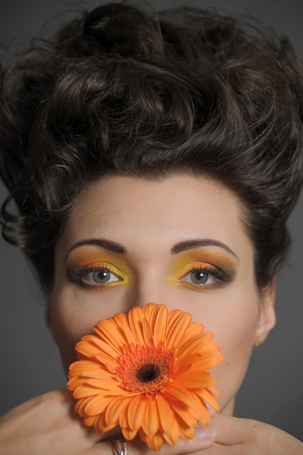 Flower Woman stock photo. Image of female, alone, beauty - 24252740