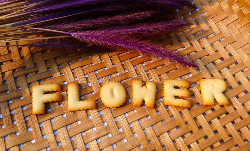 Flower Word Created from Flower Stock Photo - Image of abstract, design ...