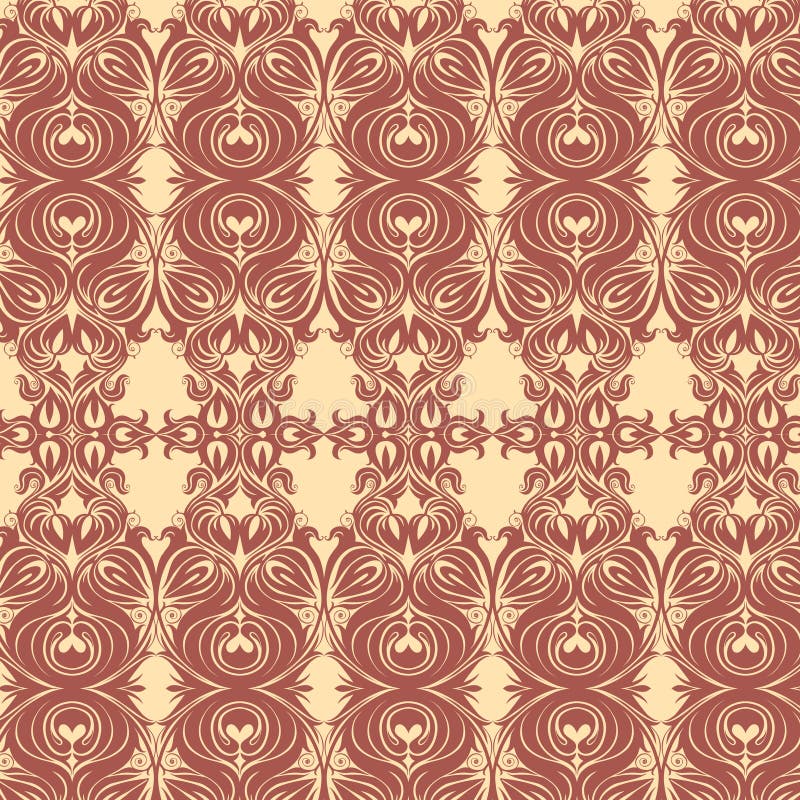 Flowered tileable pattern stock vector. Illustration of venetian - 18824544