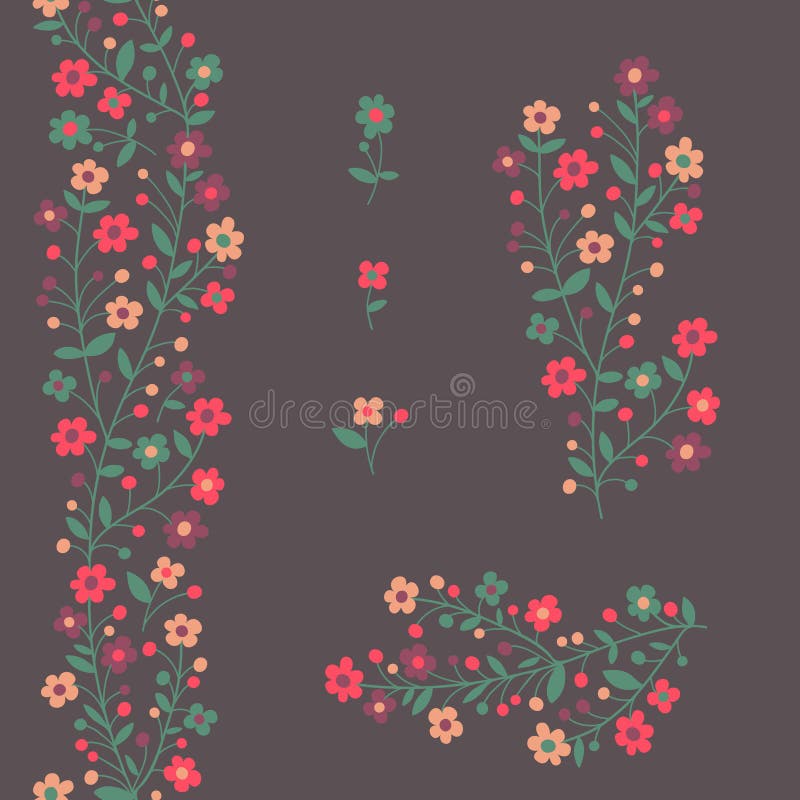 Flowering branches stock vector. Illustration of bouquet - 35742388