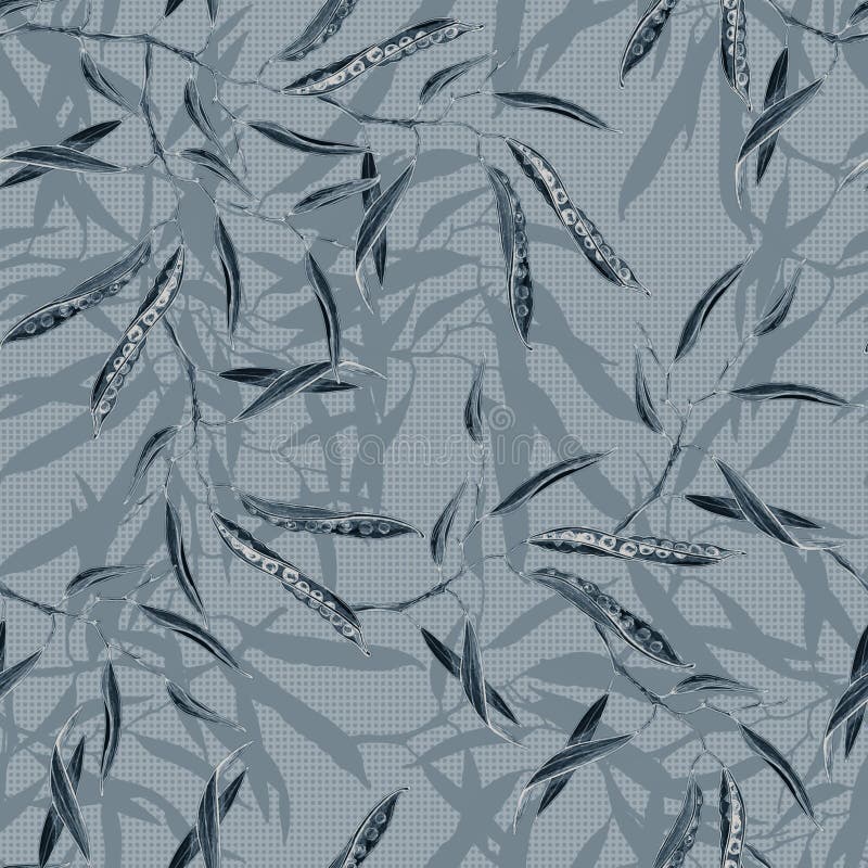 Flowering Canola, Canola Seed Pod, Canola Beans in Seamless Pattern ...