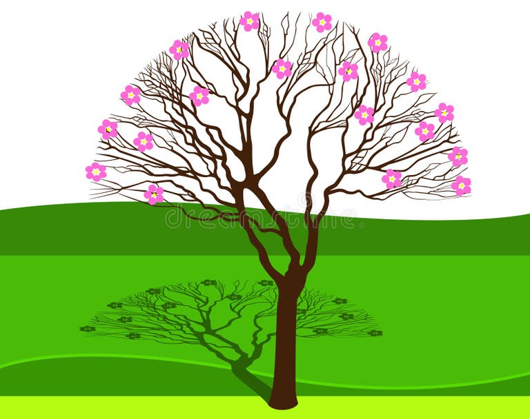Flowering Tree Grove Stock Illustrations – 195 Flowering Tree Grove ...