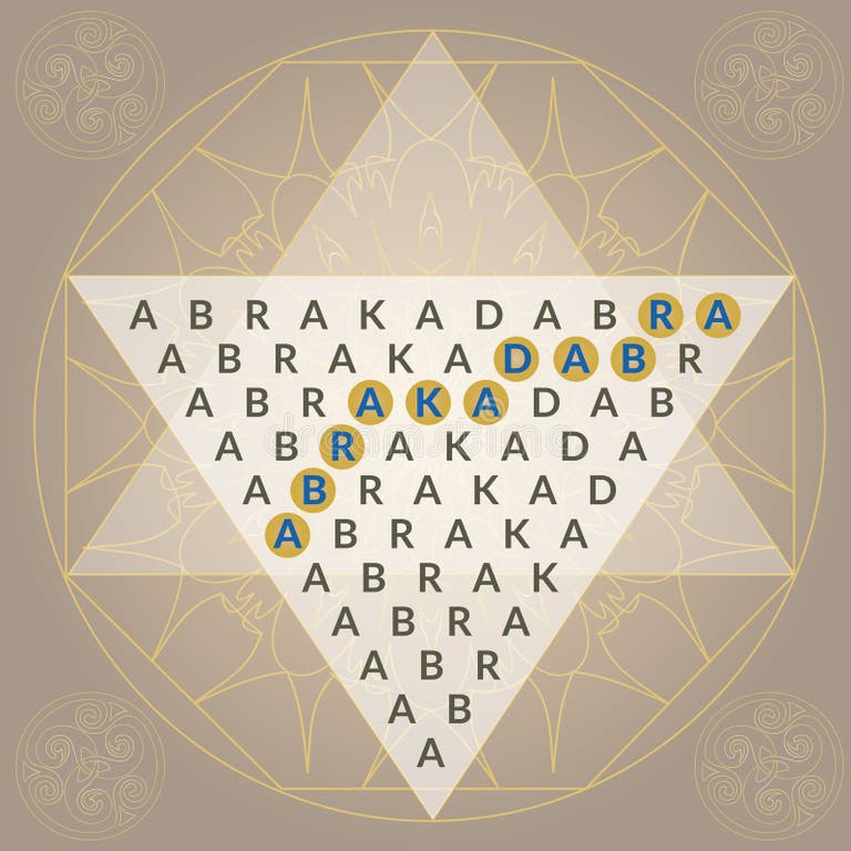 Abracadabra Triangle Stock Illustrations – 6 Abracadabra Triangle Stock ...