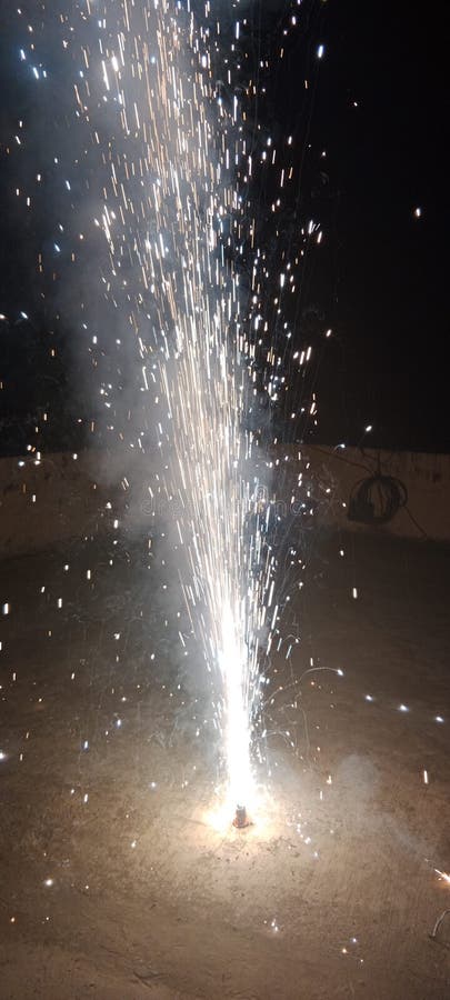 Flowerpot Fancy Crackers at Diwali. Stock Photo - Image of crackers ...