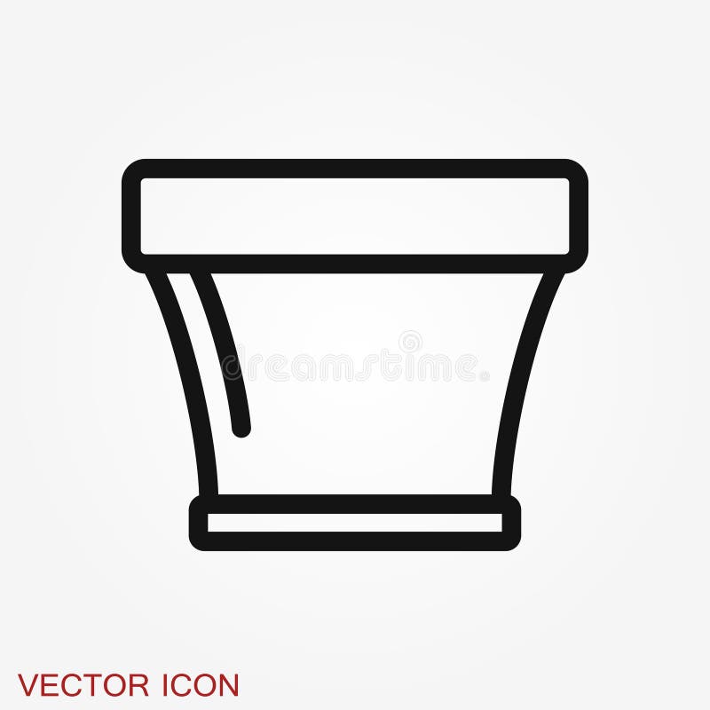 Flowerpot Icon, Vectorized Plants in a Pot, Flower Symbol Stock ...
