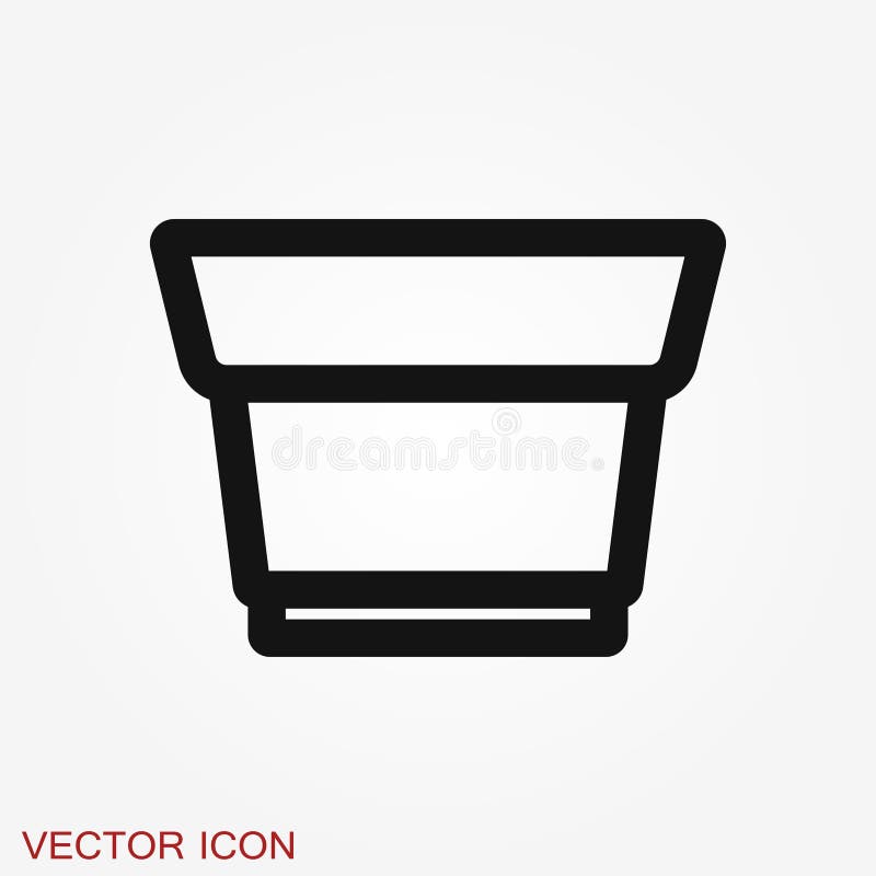 Flowerpot Icon, Vectorized Plants in a Pot, Flower Symbol Stock ...