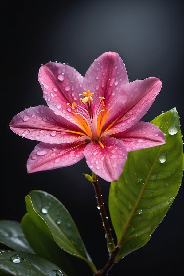 Close Up Image of a Beautiful Exotic Flower Stock Illustration ...