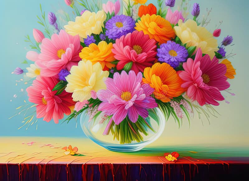 Flowers Abstract Illustration. Stock Illustration - Illustration of ...