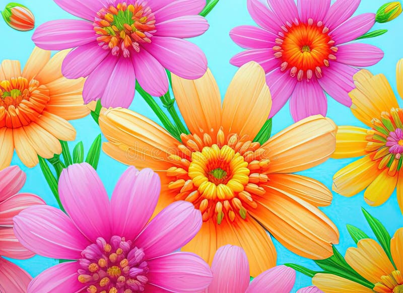 Flowers Abstract Illustration. Stock Illustration - Illustration of ...