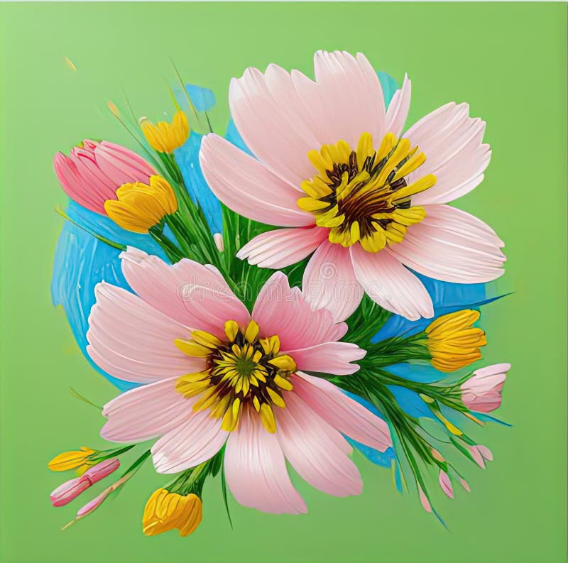 Flowers Abstract Illustration. Stock Illustration - Illustration of stable, wildflower: 274742723