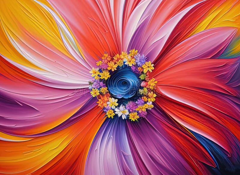 Flowers Abstract Illustration. Stock Illustration - Illustration of stable, orange: 274785477