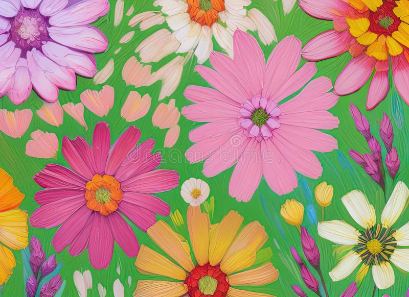 Flowers Abstract Illustration. Stock Illustration - Illustration of ...